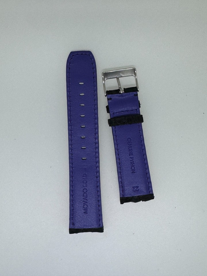 Movado black Python watch band strap 22MM | eBay