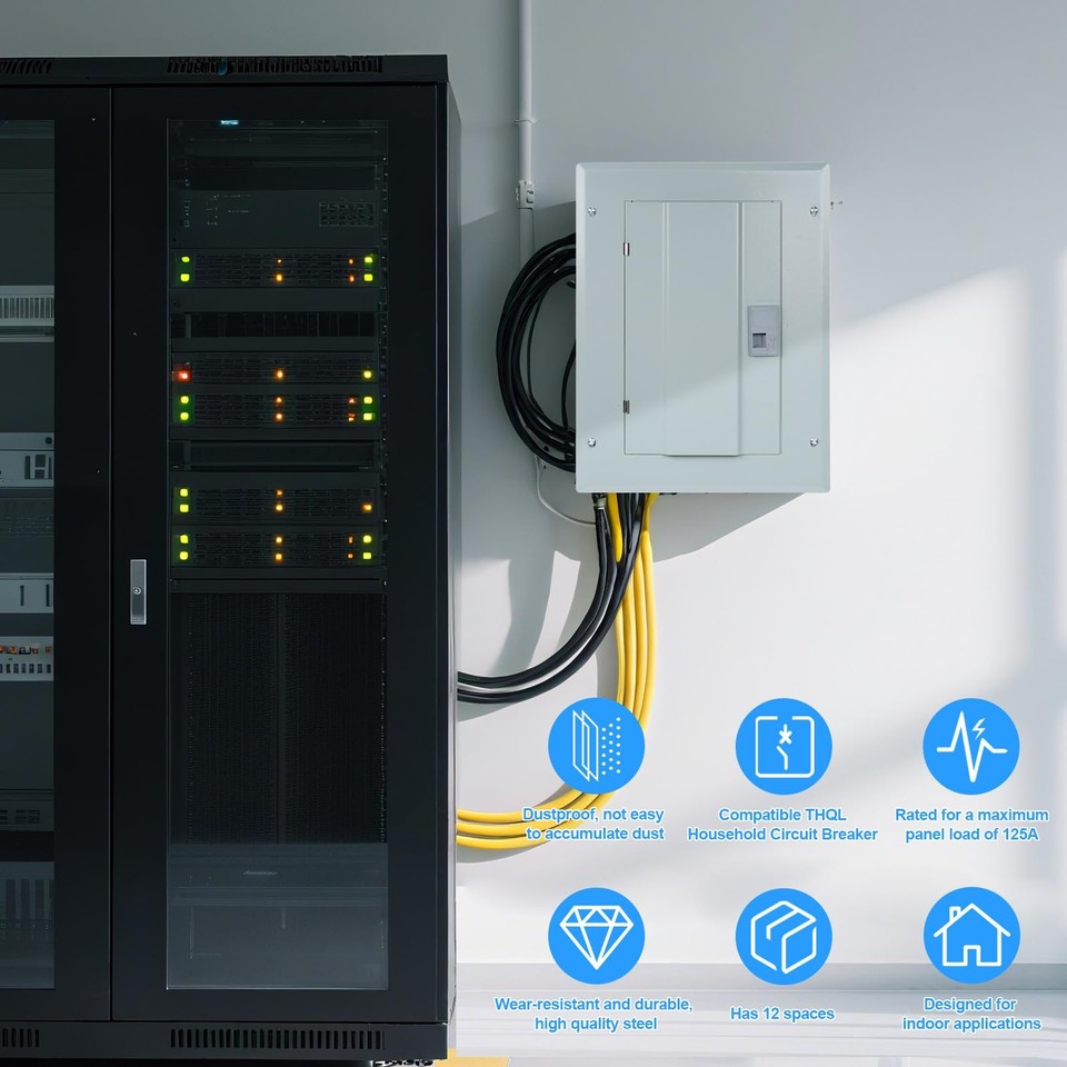 THQL Circuit Breaker Panels, 12-Space, 125A Circuit Breaker ...