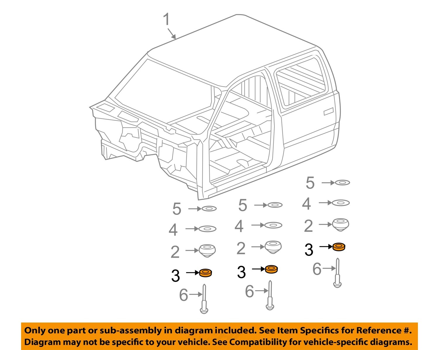 GM OEM 84-20 Aurora Cab Cab Assembly-Mount Cushion 15201791 | eBay