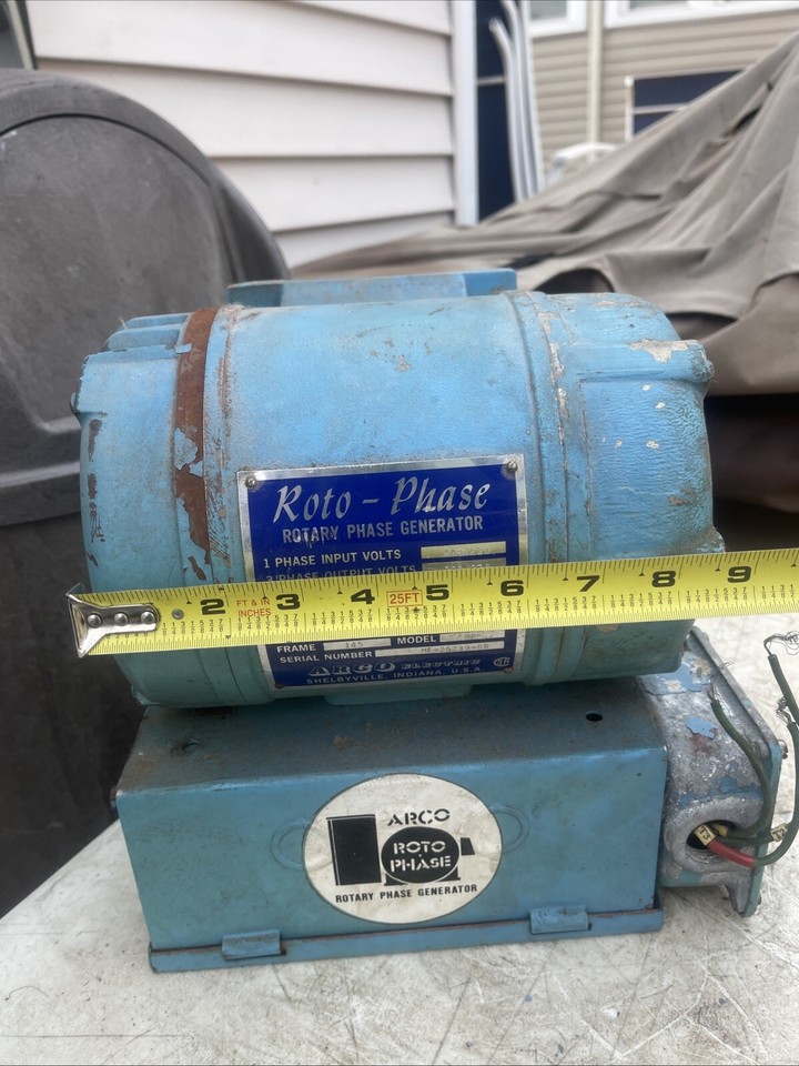 ARCO ROTO-PHASE 230 volt Rotary Phase Generator 1 HP. 230 Volts Working ...