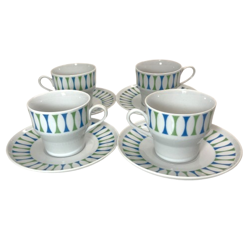 Vintage Paul McCobb Contempri Eclipse Cups & Saucers MCM Excellent ...