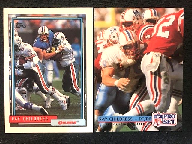NFL - Ray Childress 1992 Topps & 1992 Pro Set Football - Oilers | eBay