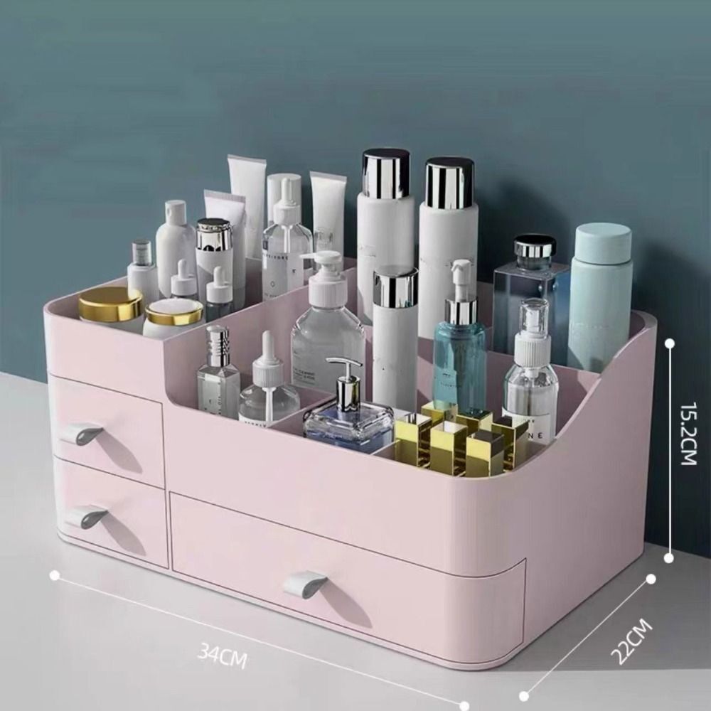 Plastic Desktop Shelving Large Capacity Makeup Storage Box | eBay