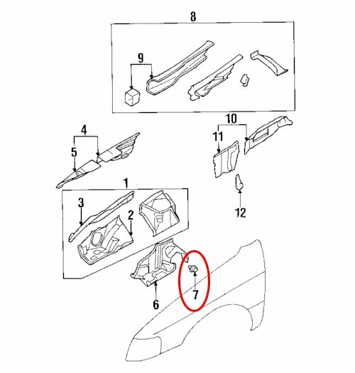 100 Cowl Panel Clip Engine Splash Shield Retainer Plastic Fits For ...