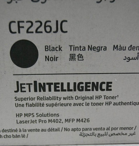 Genuine HP CF226JC Black LaserJet Toner Cartridge LaserPro M402 MFP ...