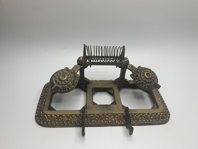 Tatum's Postal Ink Stand Cast Double Ink Bottle holder Antique ...