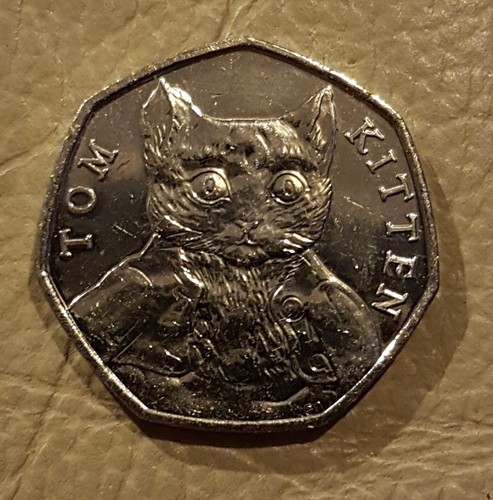 Genuine rare 2017 Tom Kitten Beatrix Potter 50p collectors coin | eBay UK