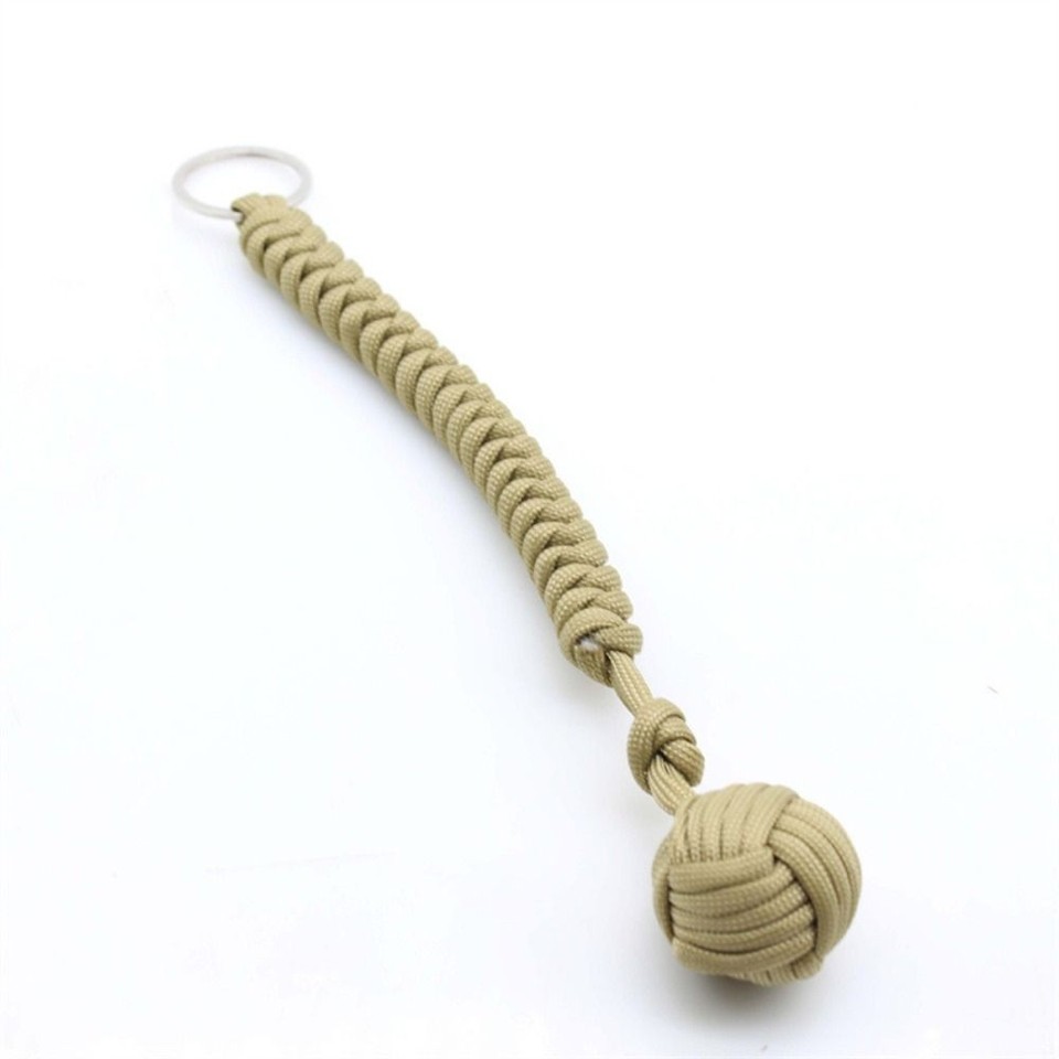 Versatile Monkey Fist Steel Ball Strong Survival Key Chain Lanyard ...