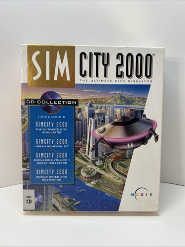 SimCity 2000 CD Collection (1994 Maxis) Big Box – Box And Manuals Only ...