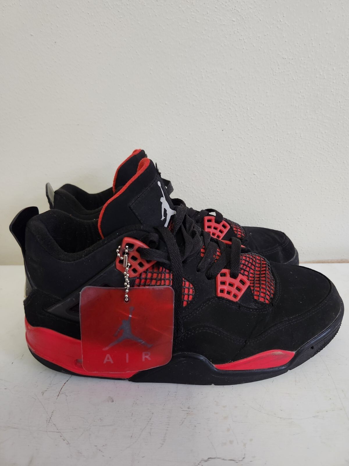 Air Jordan 4 Retro Mid Red Thunder Sneakers Shoes Men… - Gem