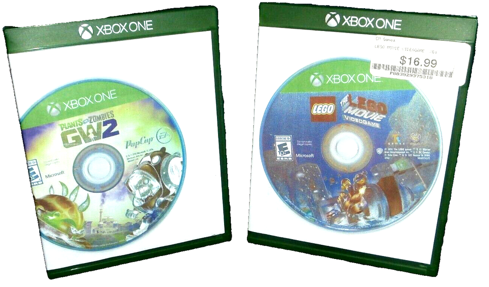 XBOX ONE 2 GAMES THE LEGO MOVIE VIDEO GAME & PLANTS VS ZOMBIES GW2 DISC ...