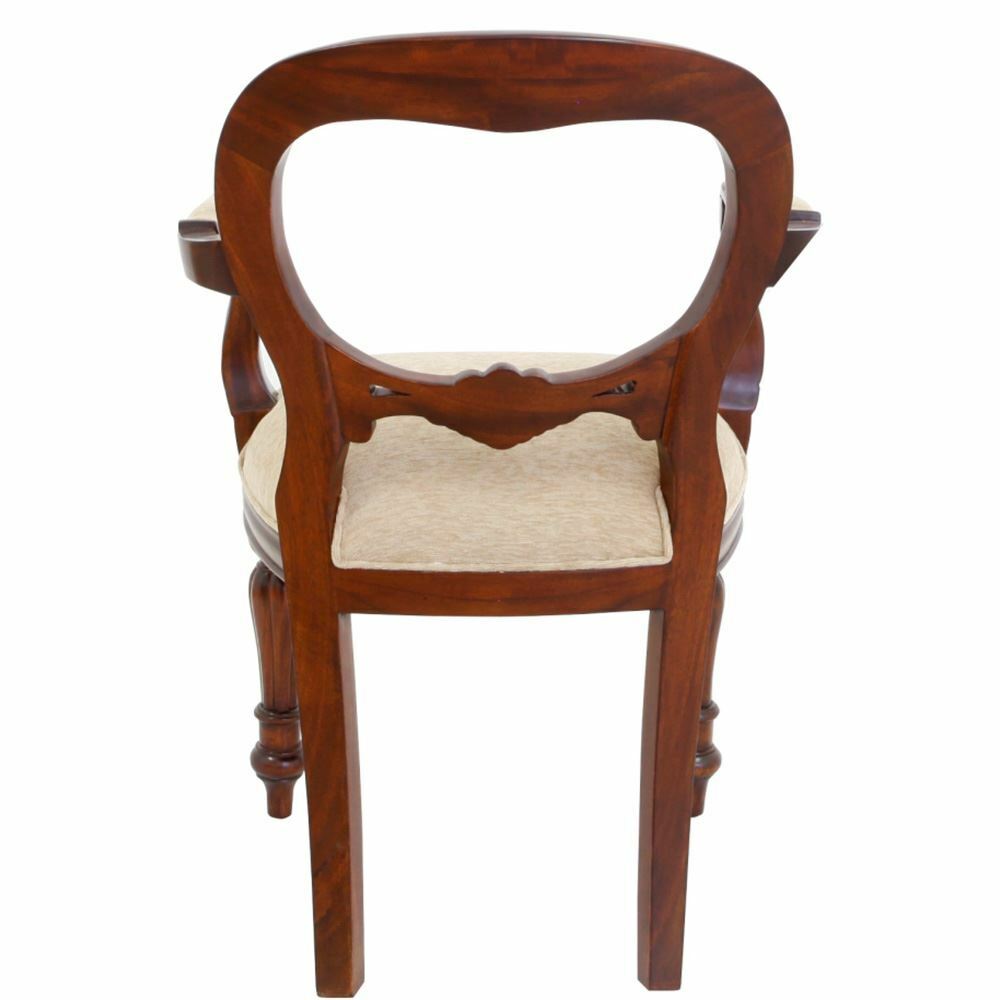Solid Mahogany Wood Dutch Carver Antique Reproduction Style Upholstered ...