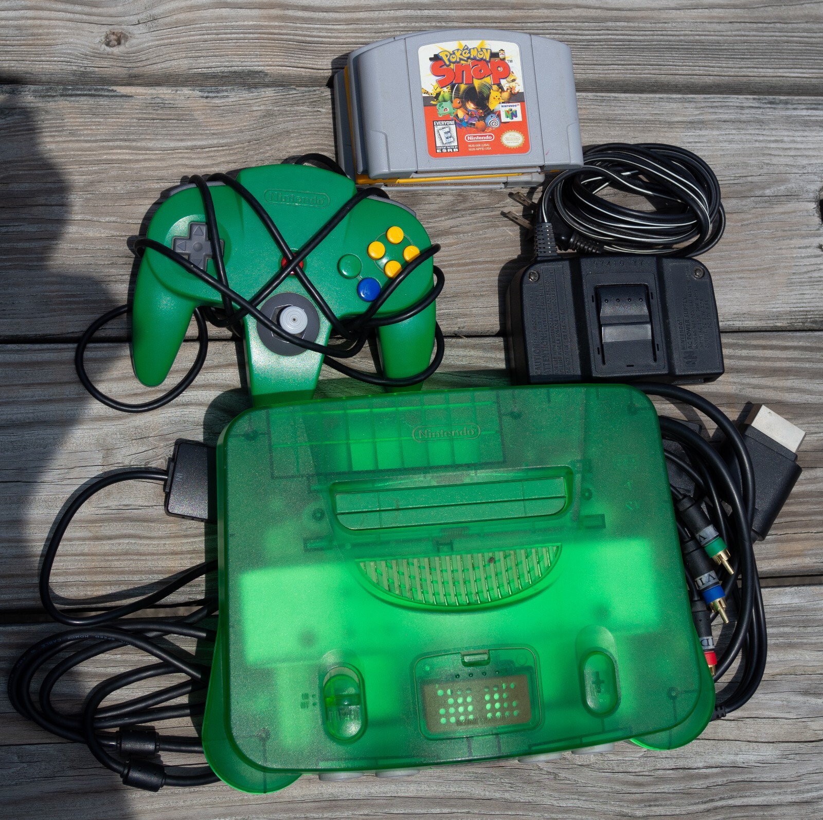 Jungle Green N64 Nintendo 64 Console with 4 Games including DK64 ...