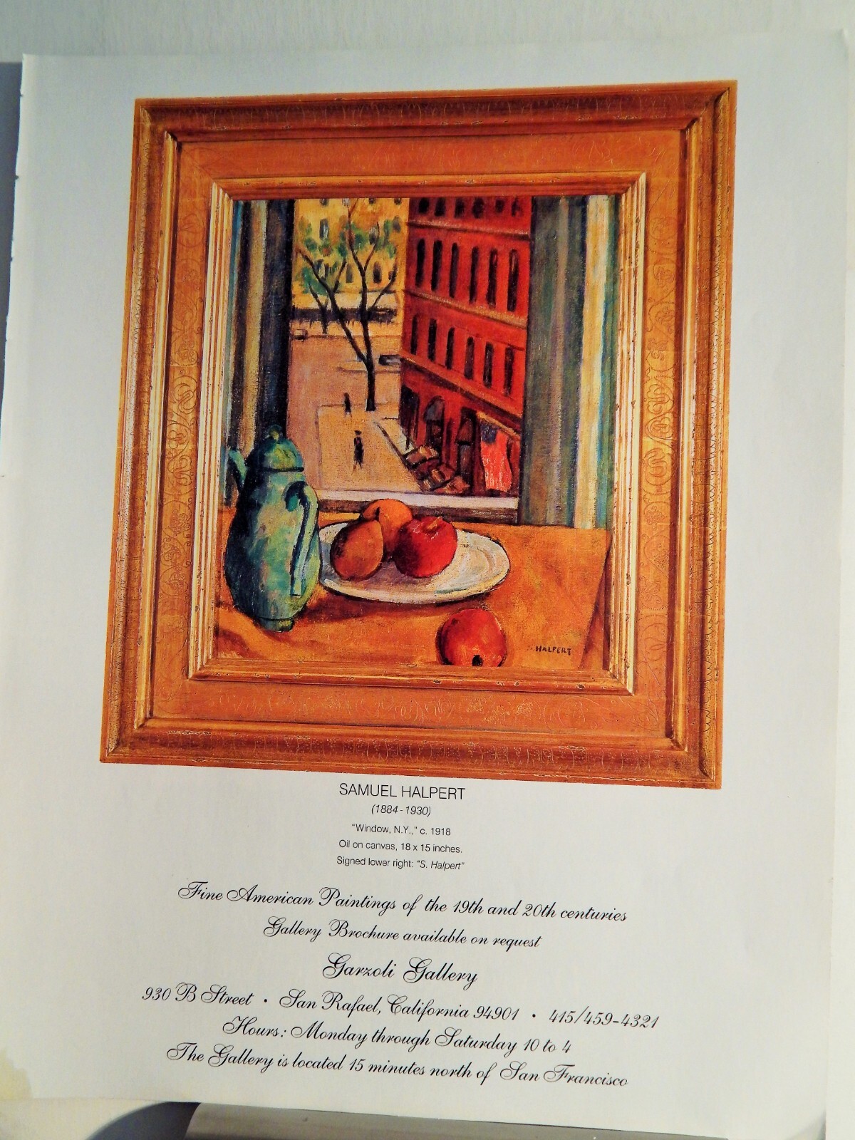 SAMUEL HALPERT ART PIECE VTG ORIG 2001 ADVERTISEMENT | eBay