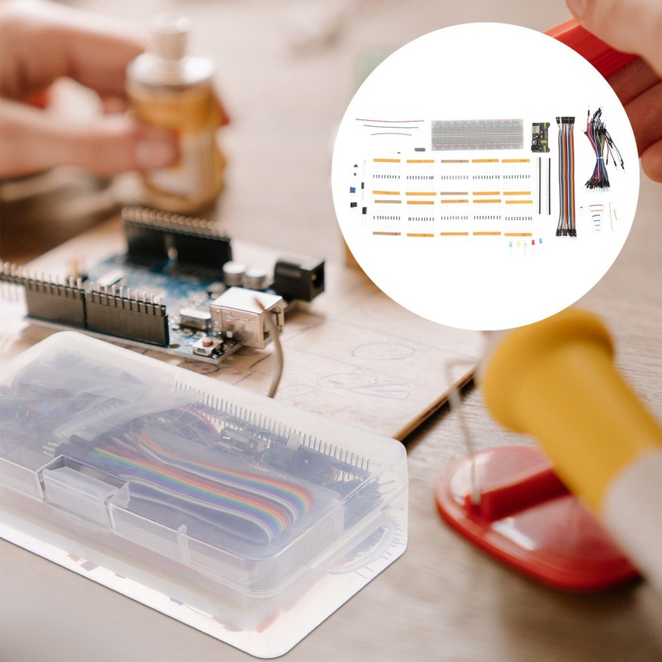 2 Sets Electronic Kits Breadboard for Prototyping Circuit Components ...