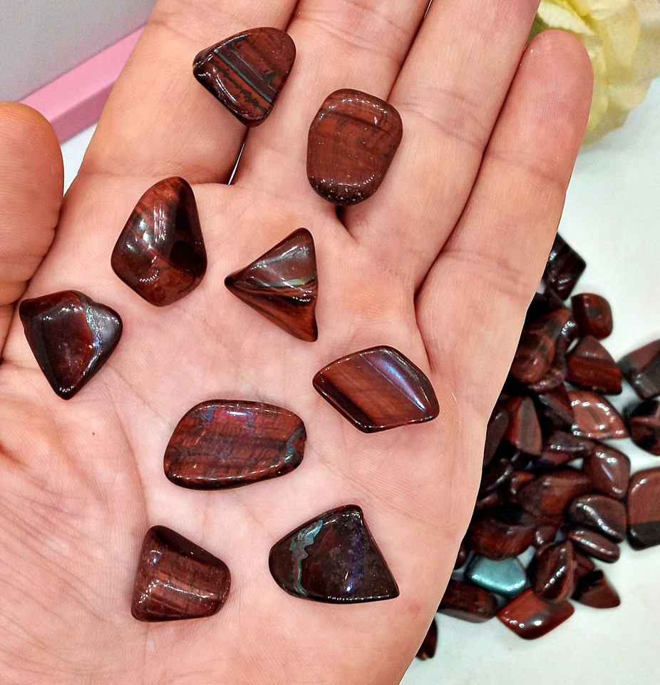 Red Tiger Eye Crystals! Tumbled Dragon Eye! Quality polished Tigers Eye ...
