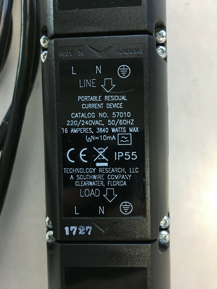 Portable Residual Current Device Catalog No. 57010 *USED* | eBay