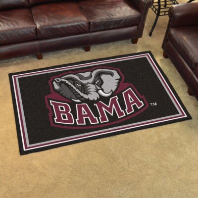 Alabama Crimson Tide 4ft. x 6ft. Plush Area Rug - BAMA Logo | eBay