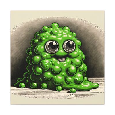 Canvas Gallery Wrap Home Wall Art Decor Slimebob Cute Green Slime Goo ...