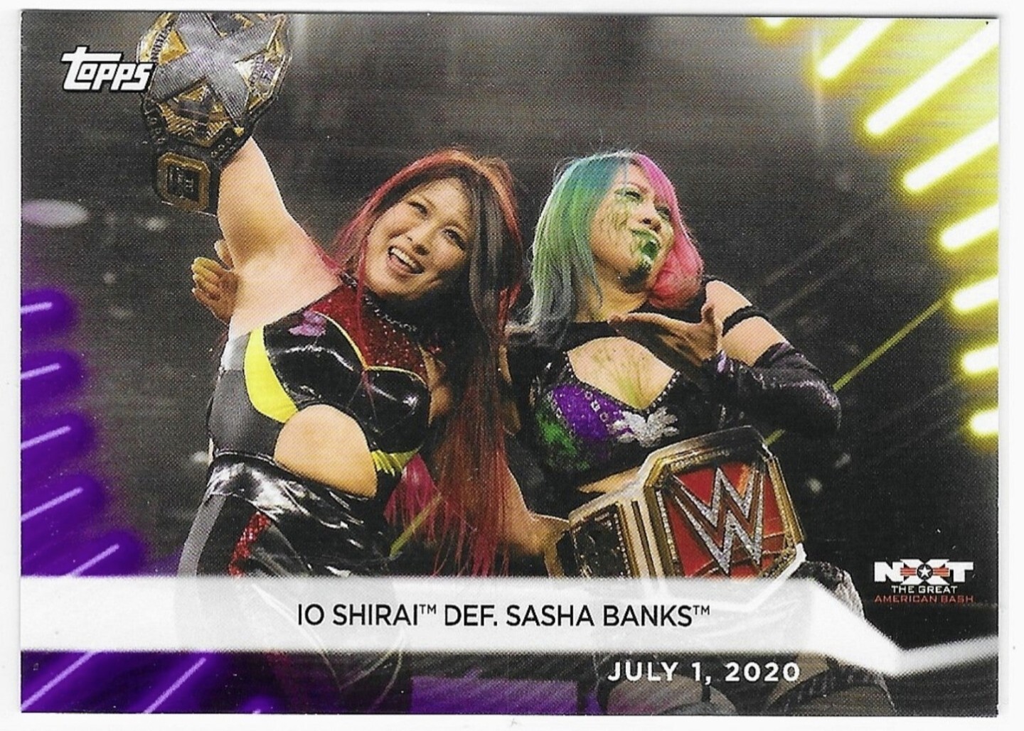 2021 Topps WWE Women's Division Purple Io Shirai Asuka Card /99 | eBay