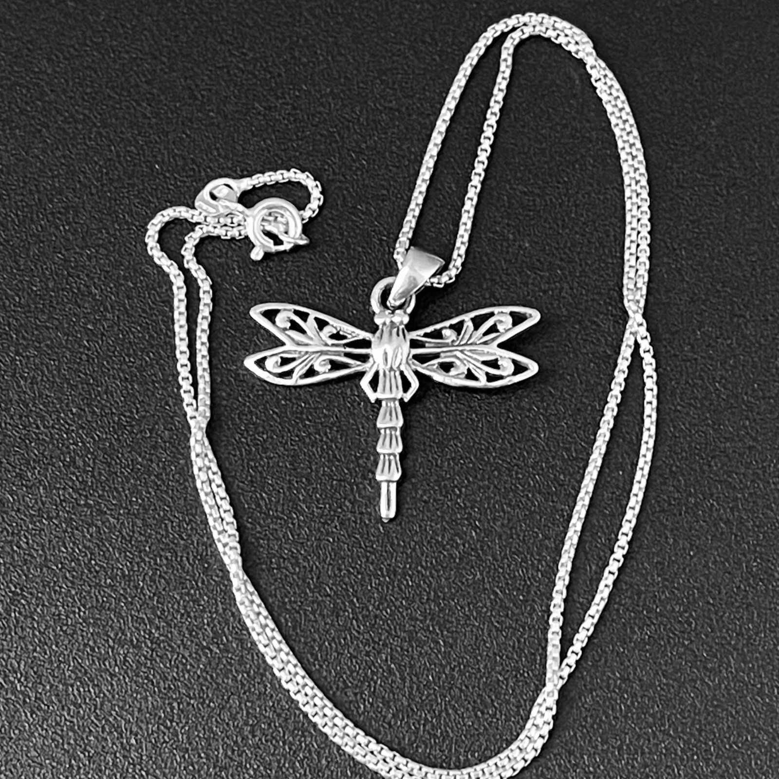Sterling Silver Dragonfly Necklace, Silver Necklaces, Spirit Bug Chains ...