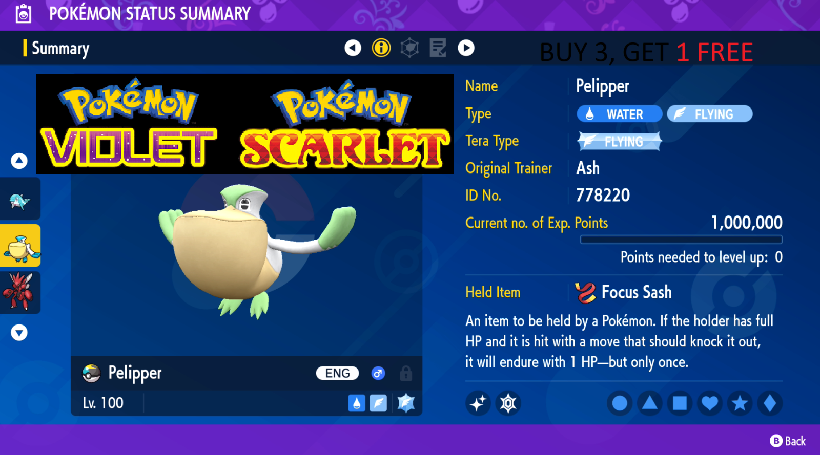 PELLIPER SHINY 6IV BATTLE READY - Pokemon Scarlet And Violet | eBay