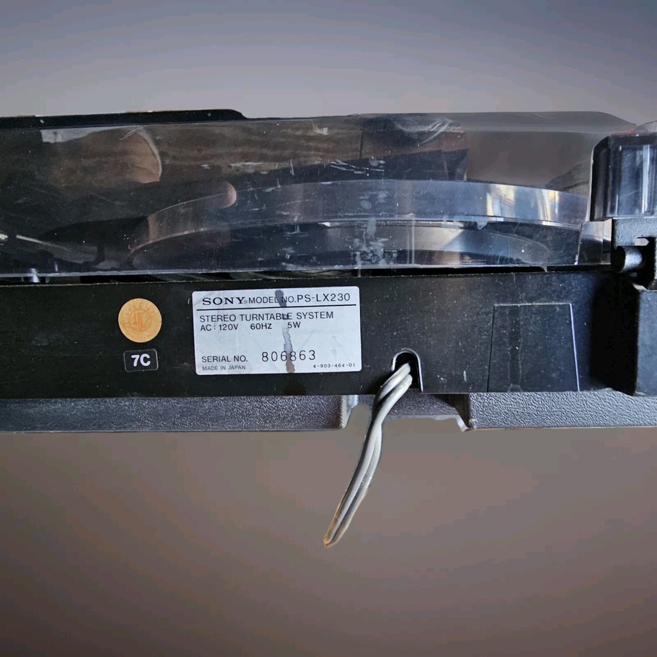 Sony PS-LX230 Record Player Turntable (Needs needle) As-is W/ Wires! | eBay