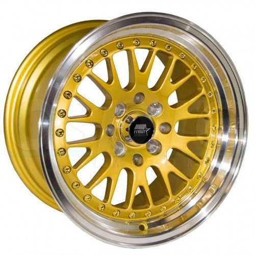 One 15x8 MST MT10 4x100/4x114.3 25 Gold Wheel Rim 73.1 | eBay