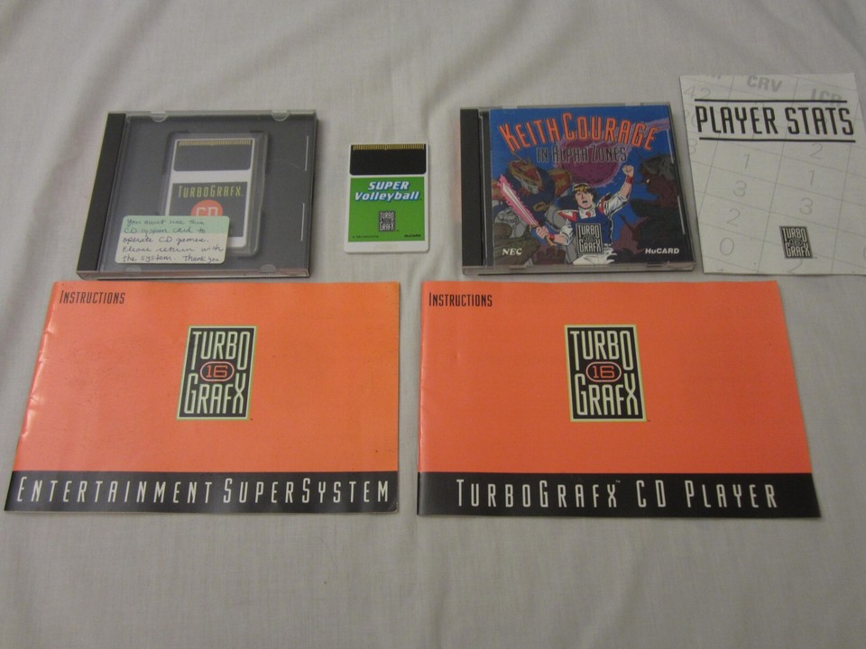 TG16 Turbografx 16 Cd Dual Console NEC System Card 5 Control Turbo ...