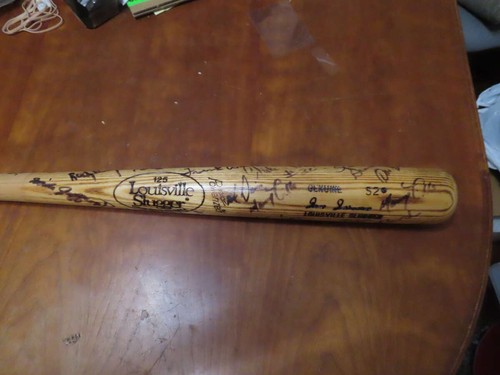 1985 San Francisco Giants Team Signed game used Dan Driessen baseball ...