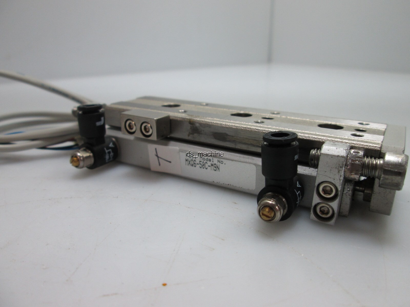 SMC MXQ6-50C-M9N Recirculating Linear Air Slide, 50mm Stroke w/x2 SMC D ...