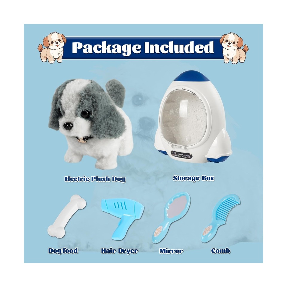 Robot Dog Toy for Kids,Electronic Pet Puppy W/Walking&Barking,Pet C ...