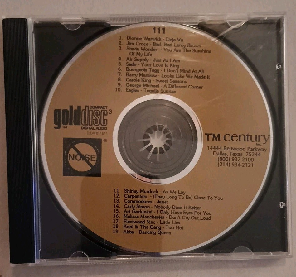 TM Century CD Gold Disc 111 Radio Broadcast Edits Stevie Wonder Eagles ...