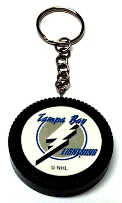 TAMPA BAY LIGHTNING MINI PUCK KEYCHAIN 2" WIDE NEW NHL OFFICIALLY ...