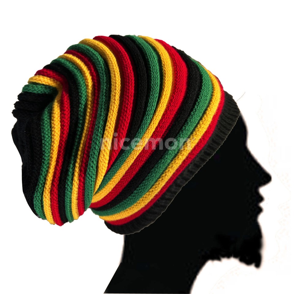 Large Rasta Tam Hat Cap Reggae Marley Dreads Rasta Jamaica Hats One ...