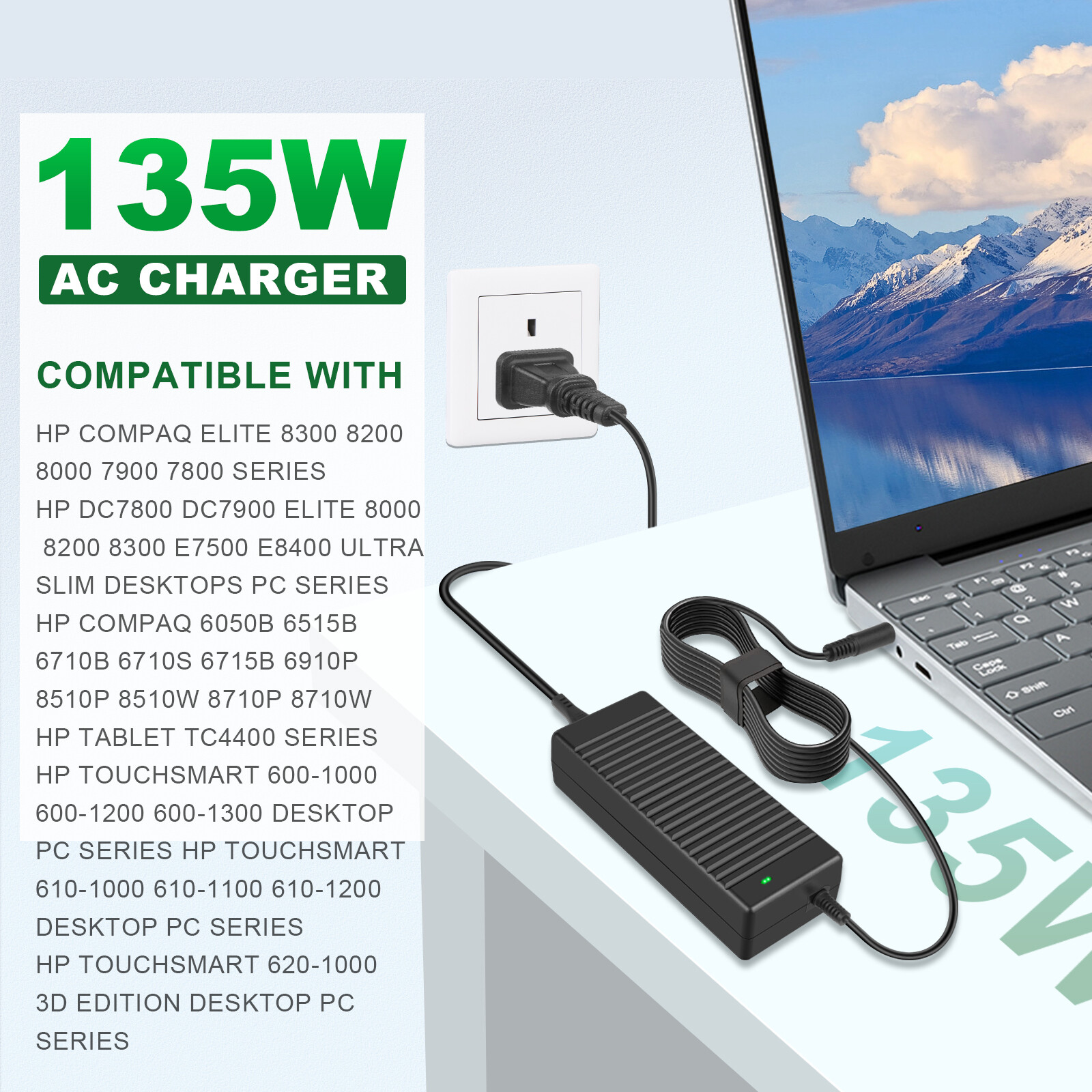 65W 90W 135W AC Adapter Charger For HP EliteDesk 705 800 G1 G2 G3 Power ...