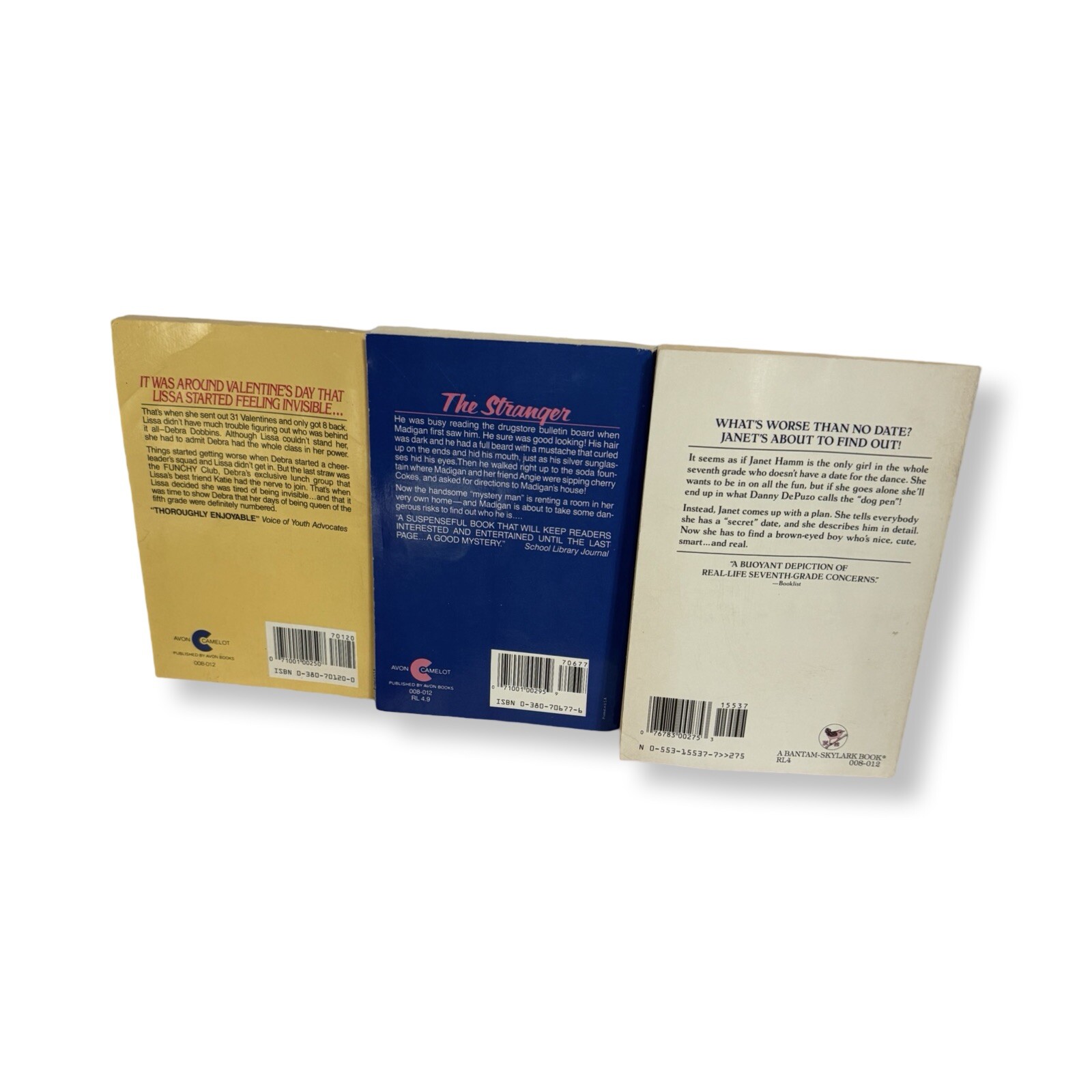 80s Teen Romance Mystery Books Lot: Invisible Lissa, Mystery Man, Janet ...