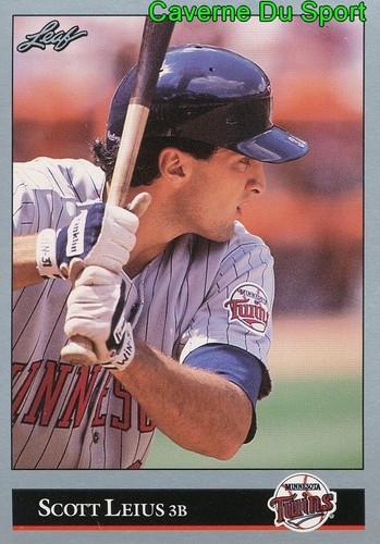 1992 SCOTT LEIUS MINNESOTA TWINS BASEBALL CARD LEAF | eBay