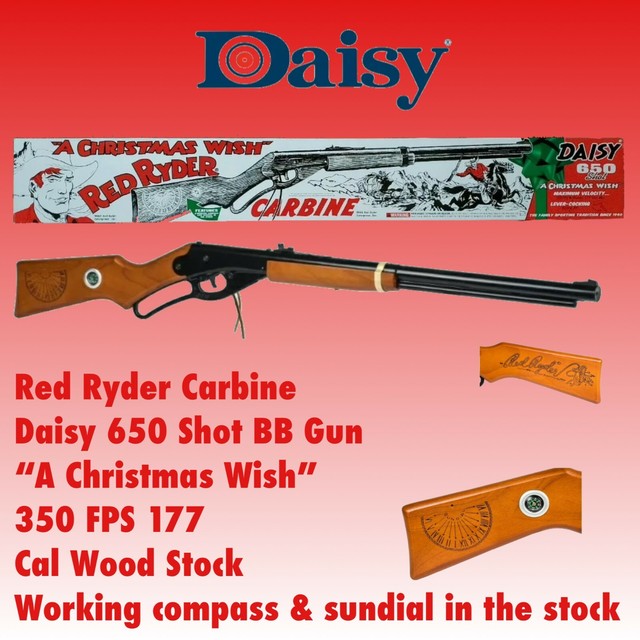 Red Ryder Carbine Daisy 650 Shot a Christmas Wish BB Gun With Compass ...