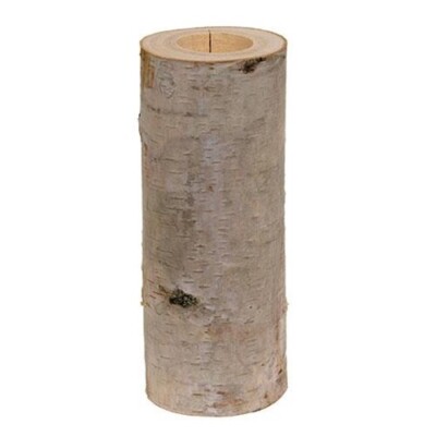 NEW Natural Birch Tea Light Holder Grungy Primitive Rustic Cabin 3.25 ...