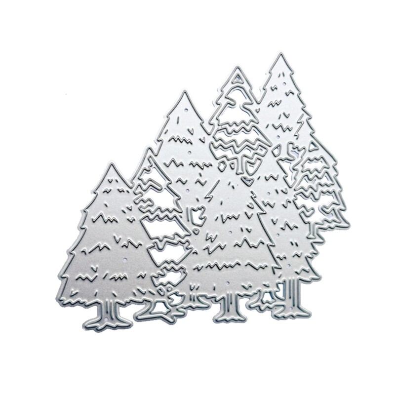 Pine Tree Metal Cutting Dies Embossing Stencil DIY Scrapbooking ...