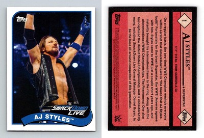 AJ Styles #1 WWE Heritage 2018 Topps Trading Card | eBay Australia