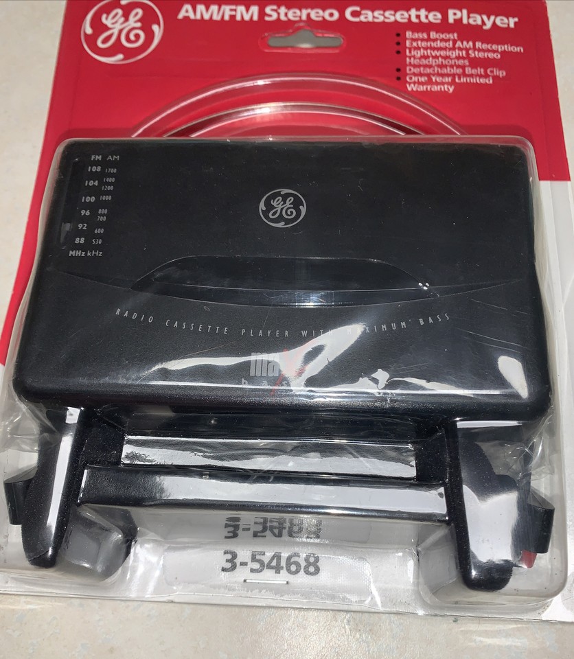 GE General Electric Personal Stereo Cassette Player 3-5468 Walkman w ...