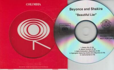 Beyonce & Shakira Beautiful Liar PROMO w/ Artwork MUSIC AUDIO CD Bello ...