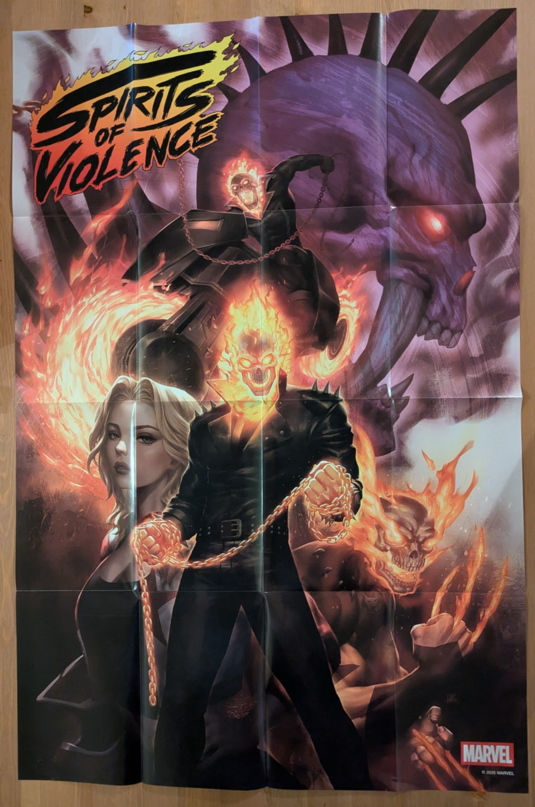 Spirits of Violence #1 Ghost Rider Folded Promo Poster K. Lim Art 24x36 ...