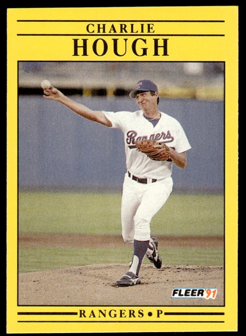 1991 Fleer Baseball Card Charlie Hough Texas Rangers #288 | eBay