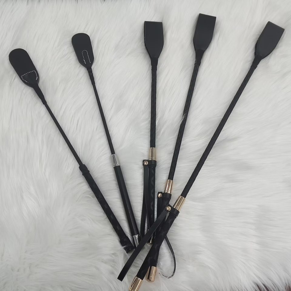 PU Leather Straight Whip Horse Riding Crop Whip Flogger for Equestrian ...