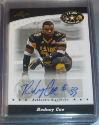 2011 Leaf US Army All American Bowl ~ Rodney Coe Auto Signed Autograph | eBay