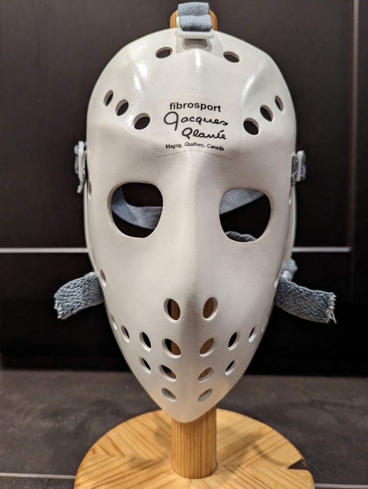 Fibrosport F-301 Replica Jacques Plante Fiberglass Goalie Mask Hockey ...