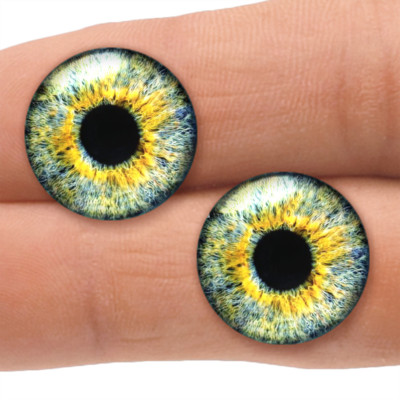 18mm Eyeballs Glass Yellow Creature Eyes Animal Taxidermy Doll Craft ...